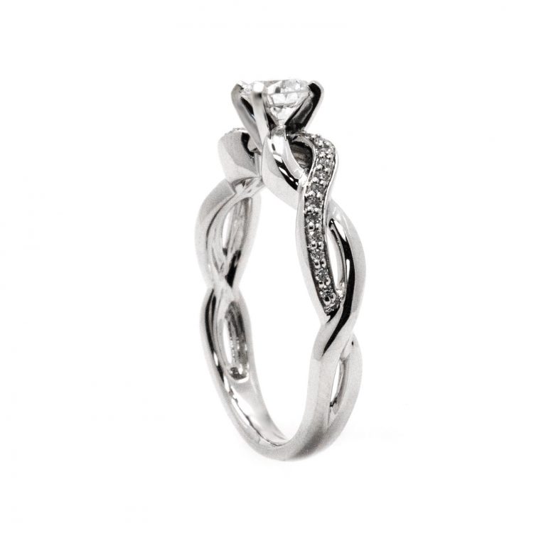 Infinity Twist Diamond Engagement Ring - Dale’s Jewelers